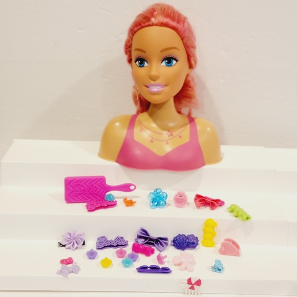 Barbie | Toys | Barbie Fashionistas Pink Hair Mini Styling Head And ...